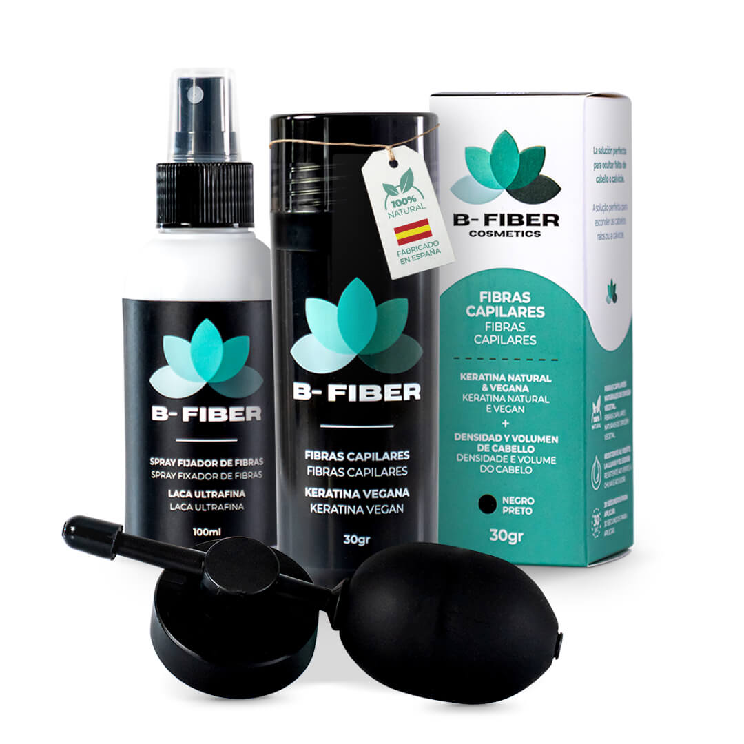 PACK FIBRAS + SPRAY FIJADOR + APLICADOR - BFIBER